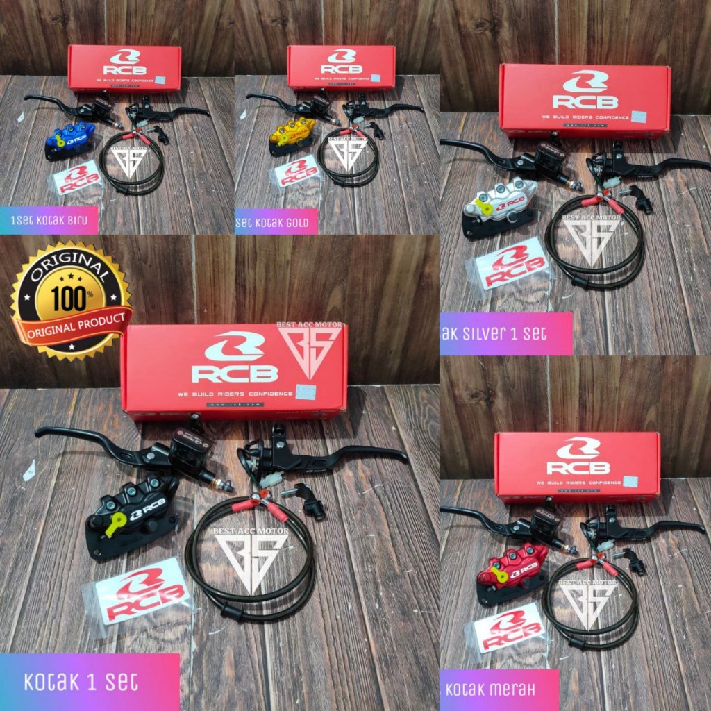 Jual Paket Master Rem Model Kotak RCB Kaliper Depan RCB Selang Rem 90cm ...