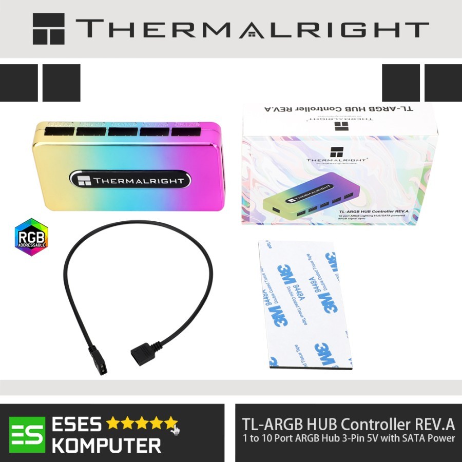 Jual THERMALRIGHT TL-ARGB HUB Controller Rev.A 10-Port ARGB Hub with ...