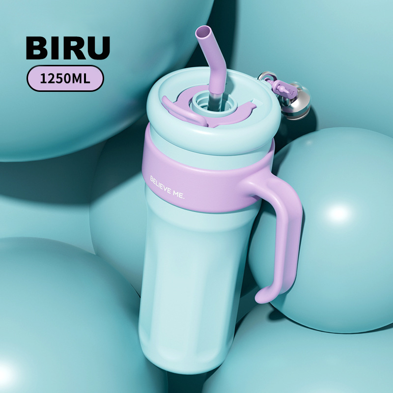 Jual Tumbler Stainless Steel 1250ml Botol Minum Water Bottle Tempat Thermos Termos Travel Cup ...