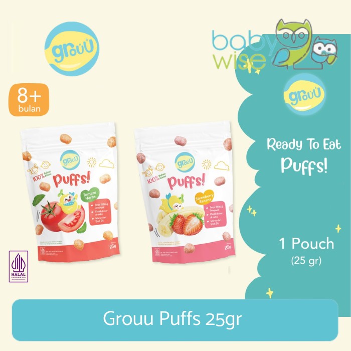 Jual Grouu Puffs 25gr - Camilan Snack Anak Bayi | Shopee Indonesia