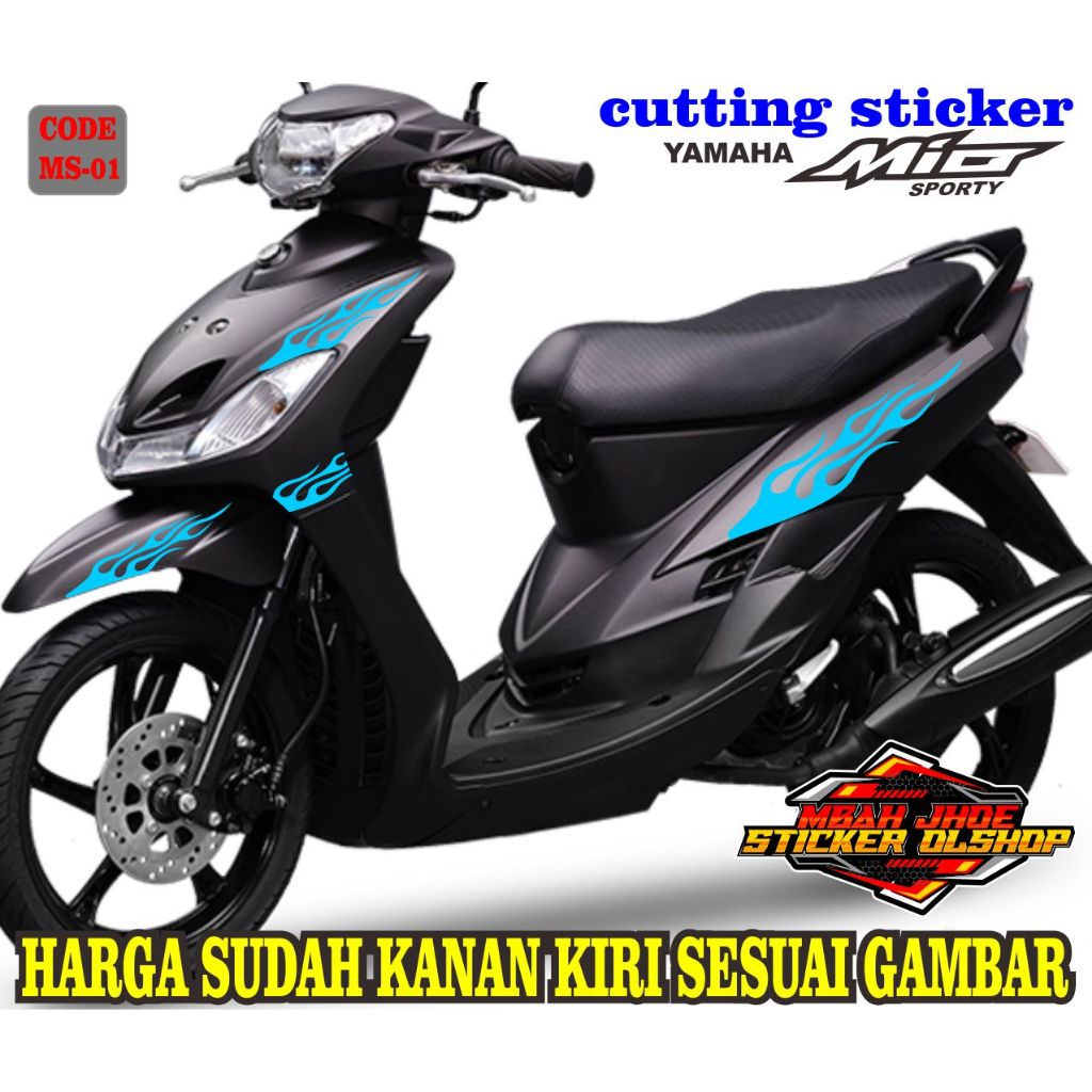 Jual sticker cutting motor yamaha mio sporty/sticker motor mio sporty ...