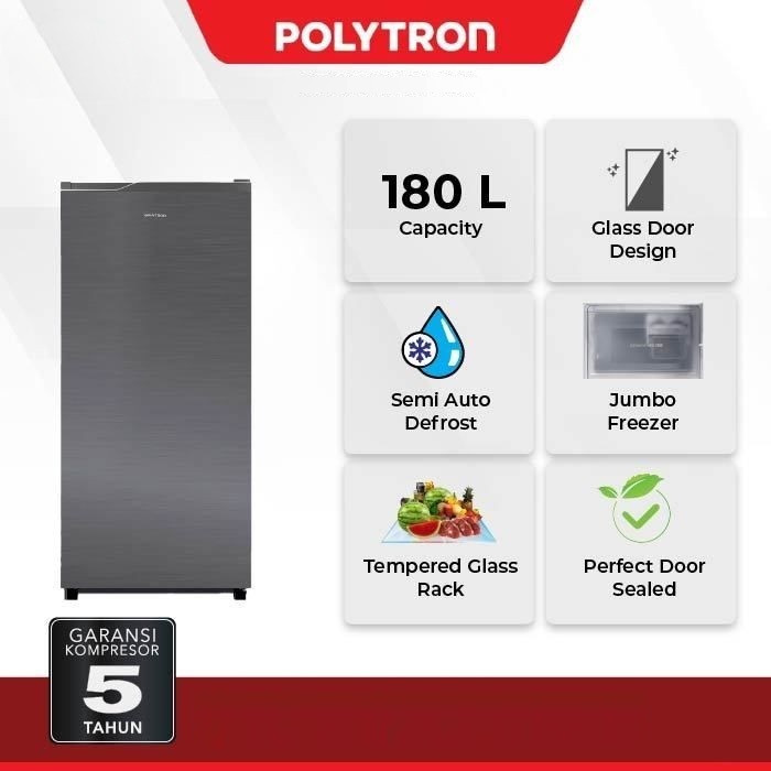 Jual POLYTRON FRIDGE 1D 180L PRA 18ZX/ZS | Shopee Indonesia