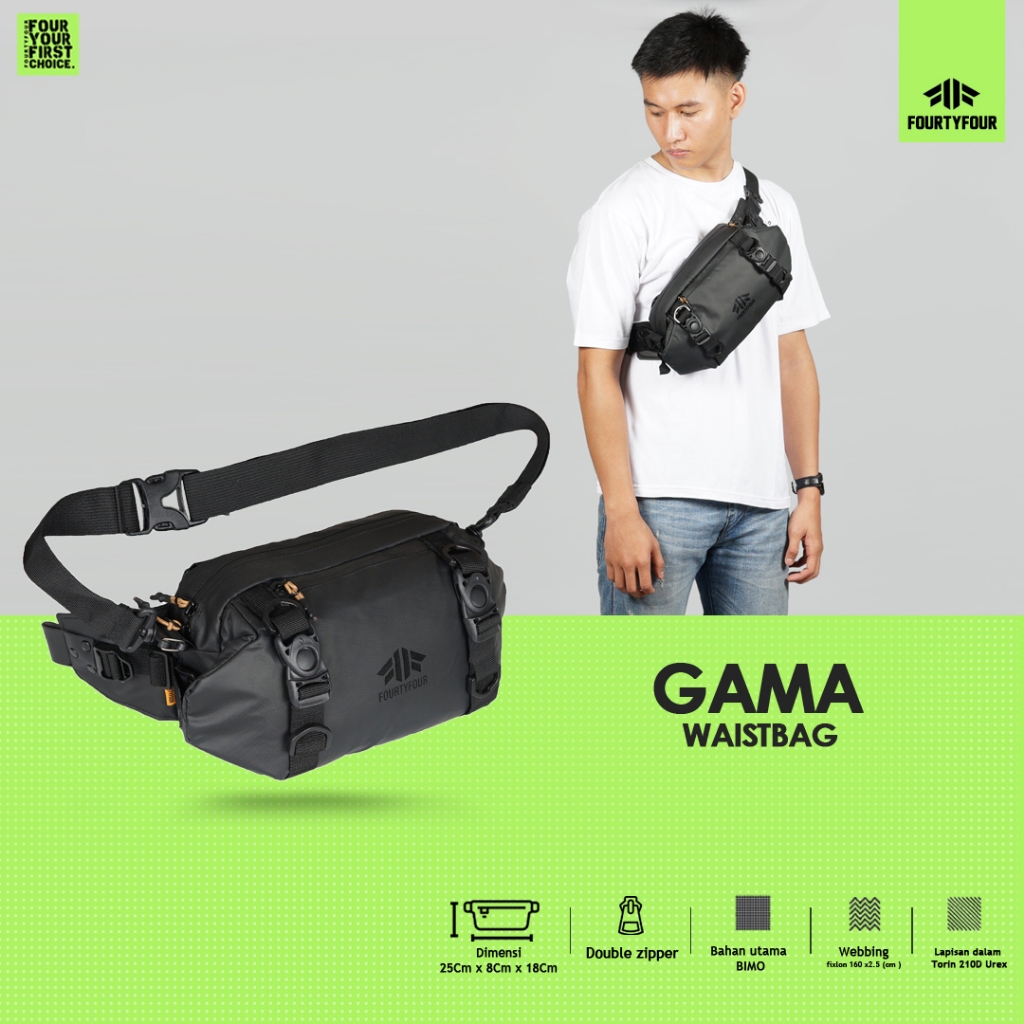 Jual FOURTYFOUR Gama - Tas Sling Bag Premium Tas Selempang Waterproof ...