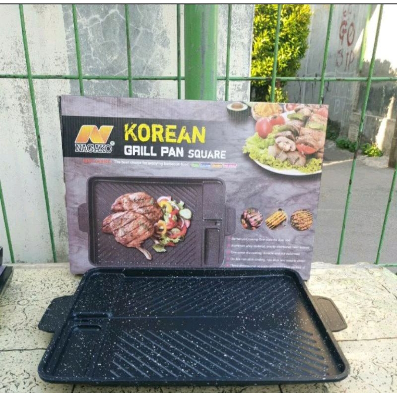 Jual GRILL PAN PANGGANGAN KOTAK BBQ NAGAKO panggangan bakaran bakar ...