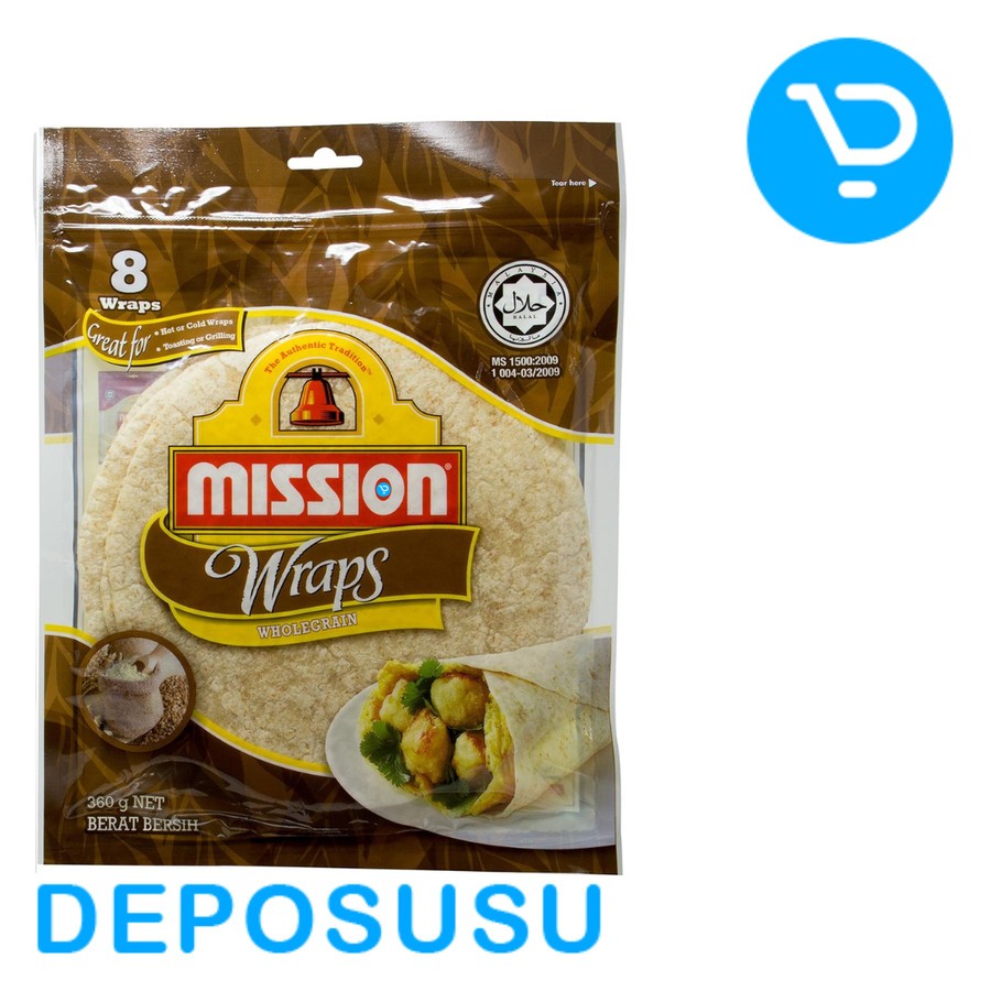 Jual Mission Wraps Wrap Kulit Original Garlic Whole grain Potato ...