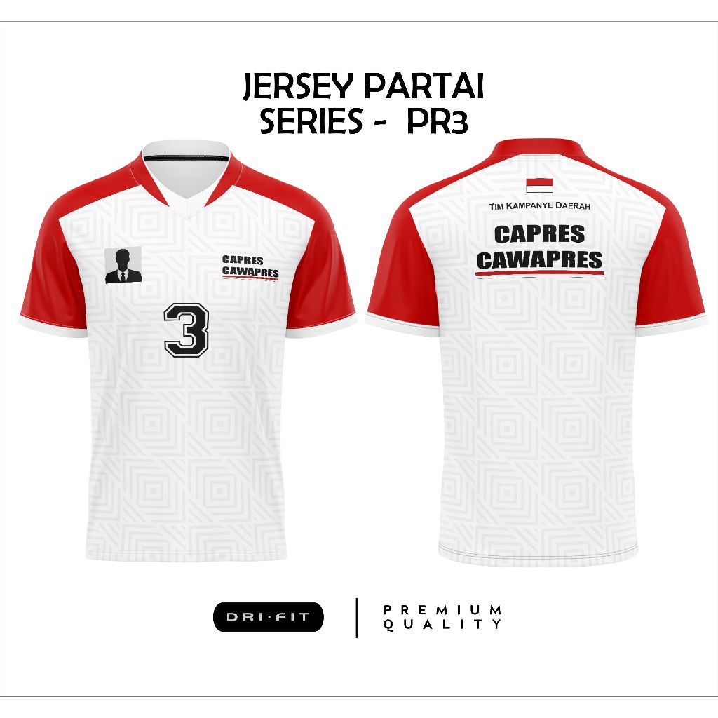 Jual JERSEY KAOS PARTAI PR-2 - BEBAS BISA CUSTOM | Shopee Indonesia