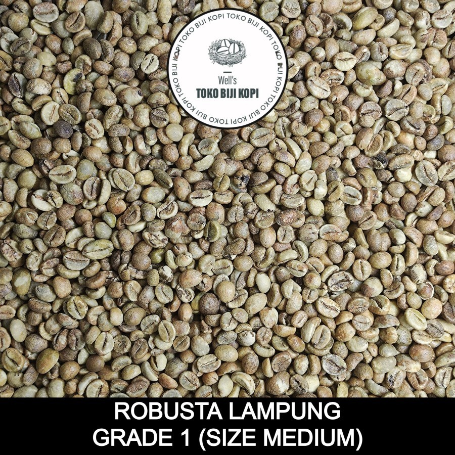 Jual GREEN BEAN ROBUSTA LAMPUNG GRADE 1 SIZE MEDIUM - 1 KG | Shopee ...