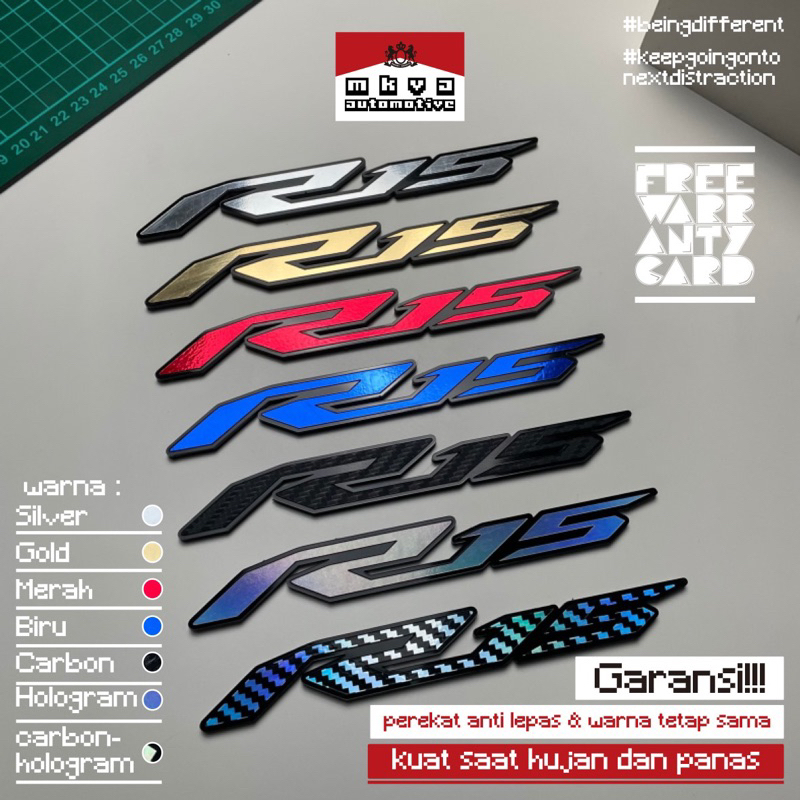 Jual R15 EMBLEM TIMBUL BUKAN STIKER AKSESORIS MOTOR R15 | Shopee Indonesia