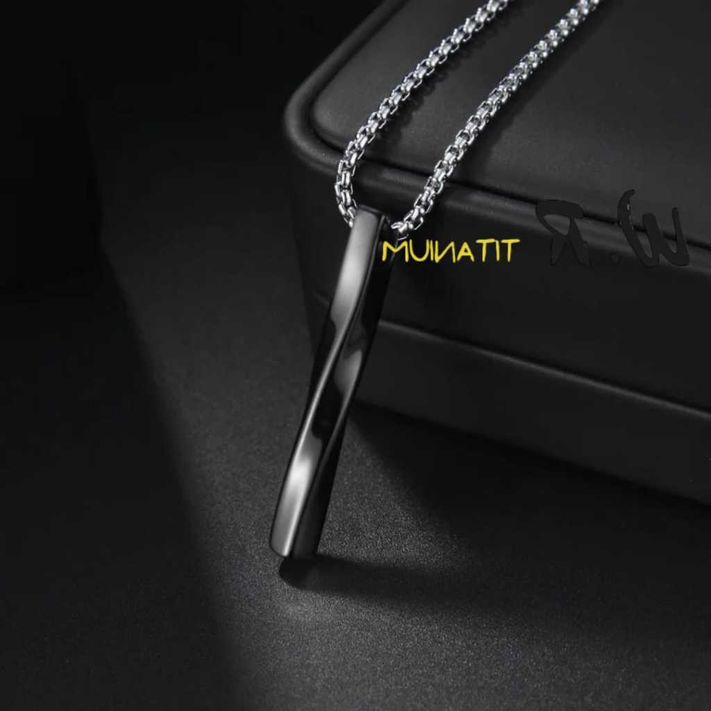 Jual KALUNG TITANIUM PRIA MODEL ROLO LIONTIN BALOK ANTI KARAT / KALUNG ...