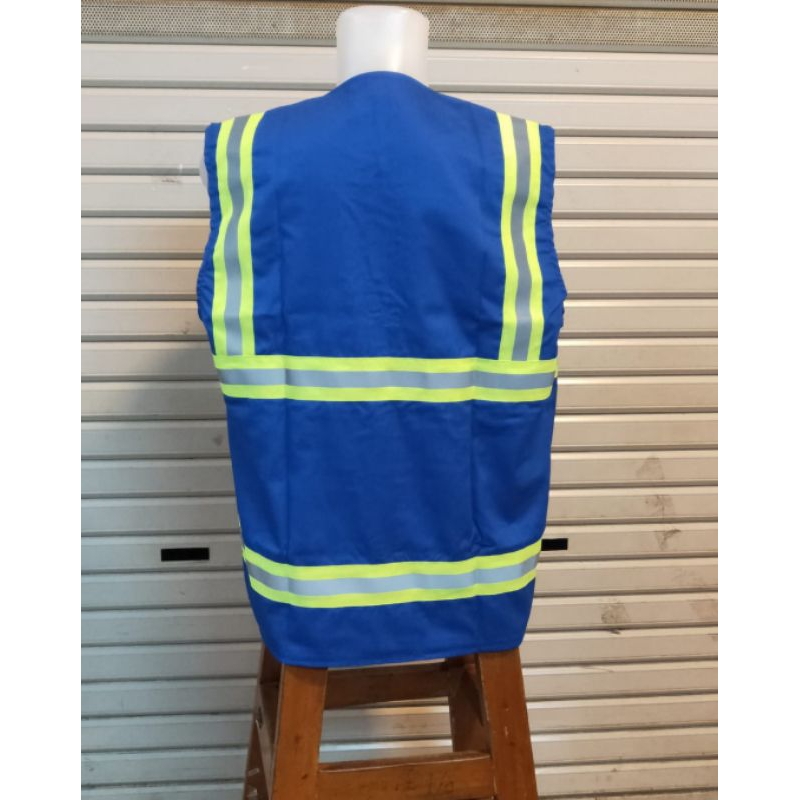 Jual ROMPI SAFETY BAHAN DRILL SKOTLIGHT KOMBINASI WARNA BIRU BENHUR ...