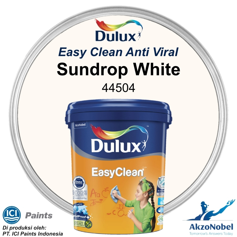 Jual CAT DULUX EASY CLEAN 2.5 LT - SUNDROP WHITE 44504 | Shopee Indonesia