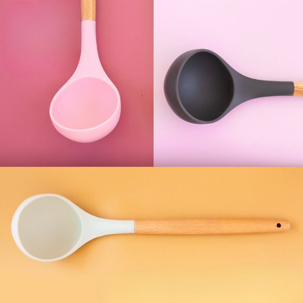 Jual ALAT MASAK CENTONG SAYUR SILIKON - SOUP LADLE - SENDOK SUP / KUAH ...