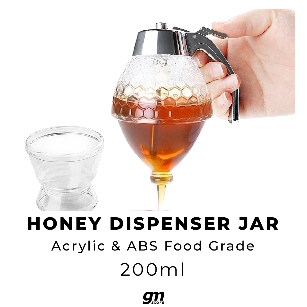 Jual Dispenser Jar Madu Honey Sirup Serbaguna 200ml Sarang Lebah ...