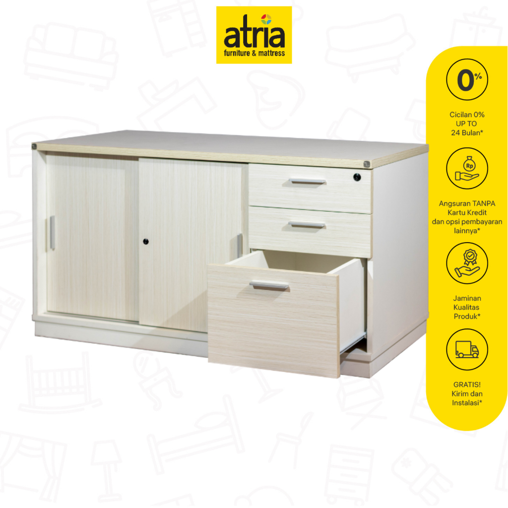 Jual Atria Atria Leben Return Desk 1205 Mocha Oak (U/2) | Shopee Indonesia