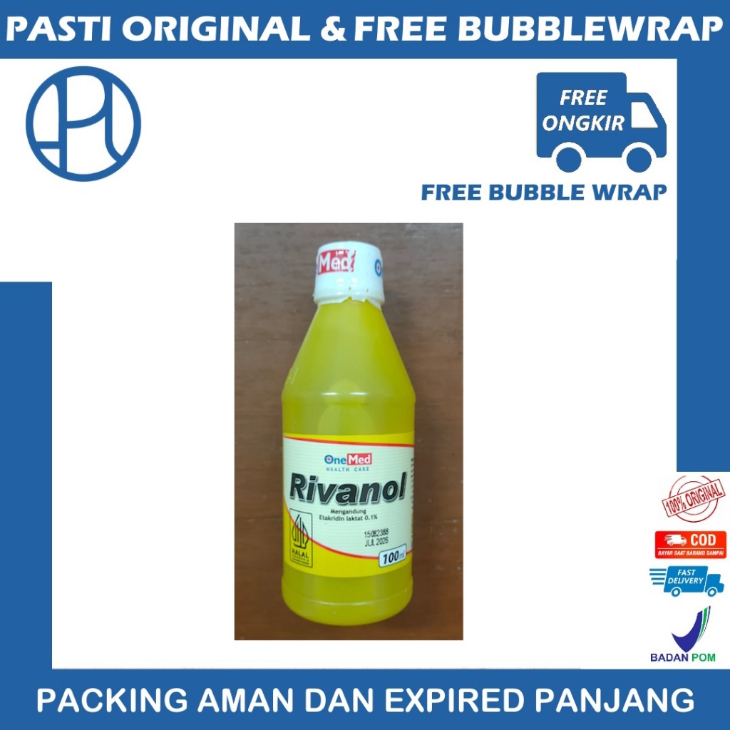 Jual RIVANOL ONEMED ONE MED CAIRAN ANTISEPTIC PEMBERSIH LUKA 100ml 1 ...