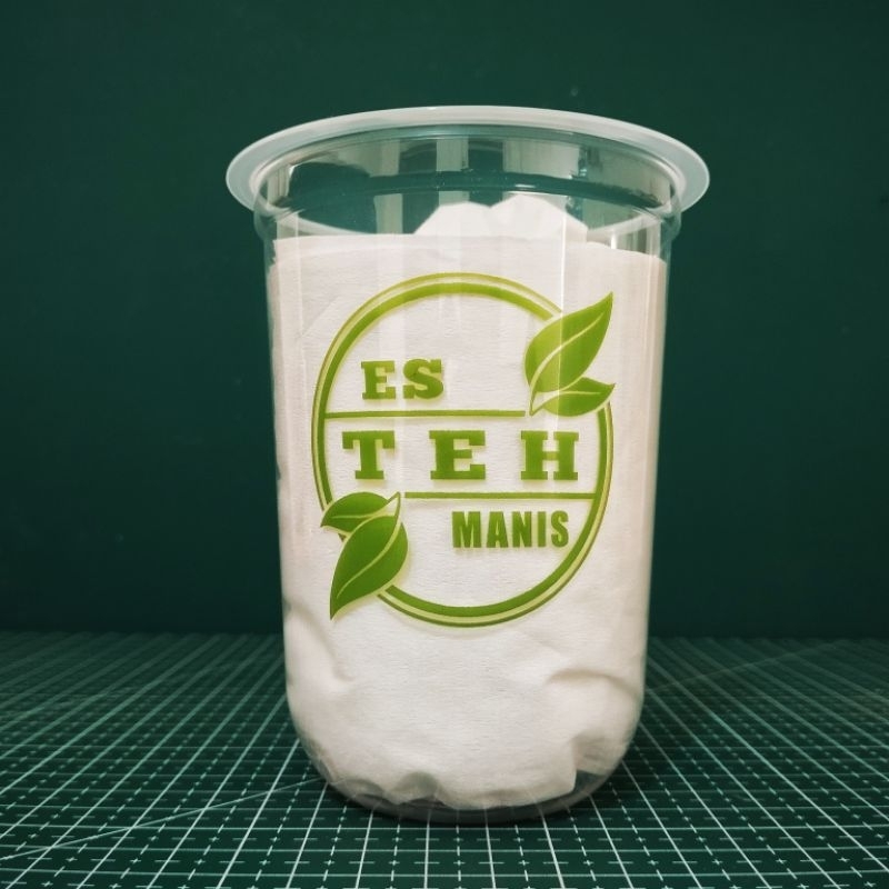 Jual cup gelas plastik es teh manis 16oz oval tebal 50pcs | Shopee ...