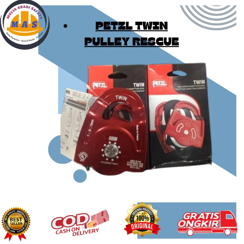 Jual PULLEY RESCUE TWIN PULLEY PETZL Safety / PETZL RESCUE PULLEY ...