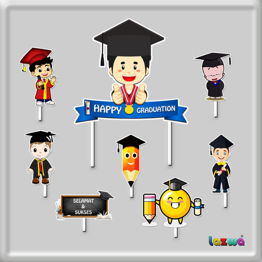 Jual Topper cake wisuda happy graduation | Shopee Indonesia