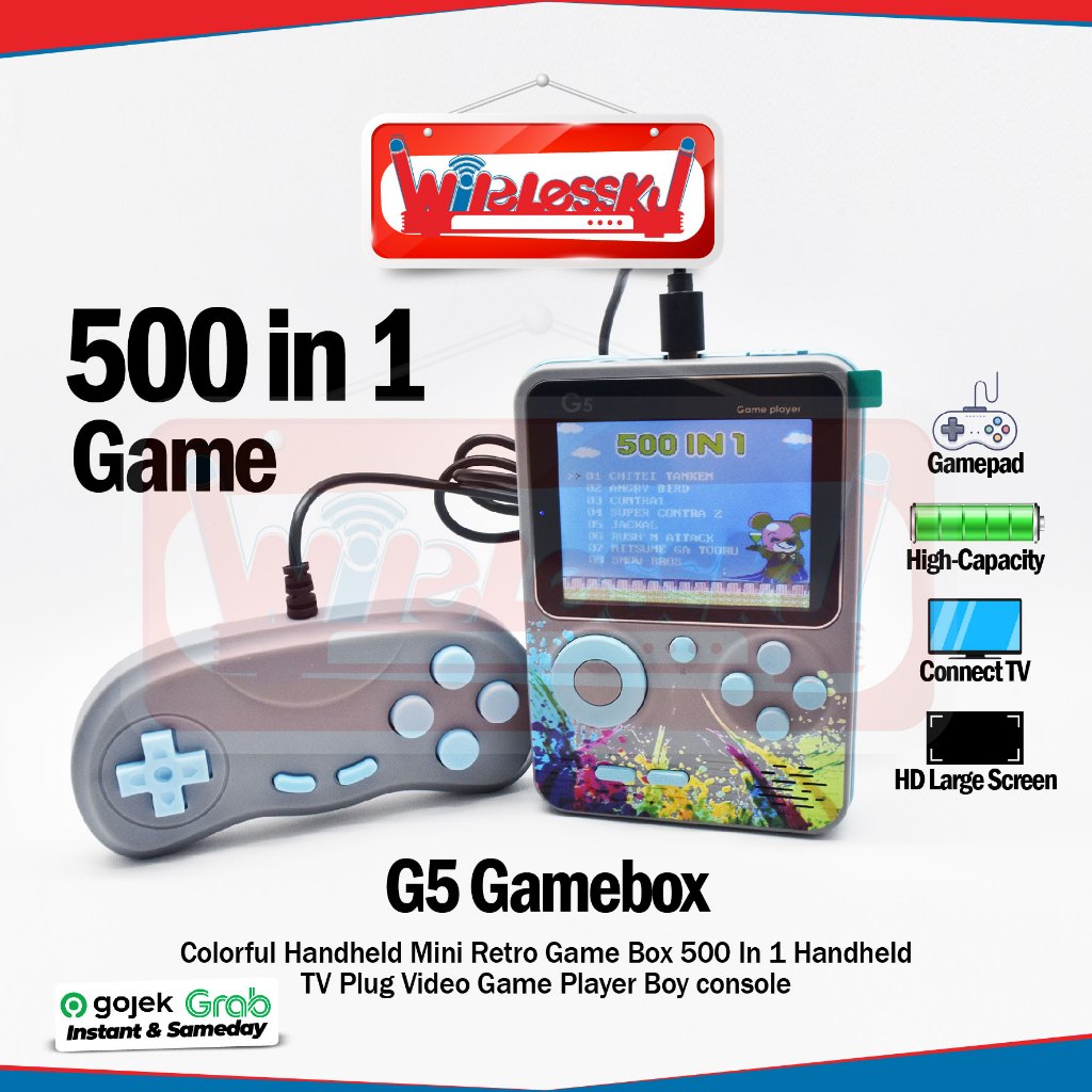 Jual Gameboy Gamebot Gimbot Nintendo Console Portable Bisa Konek TV 500 game | Shopee Indonesia