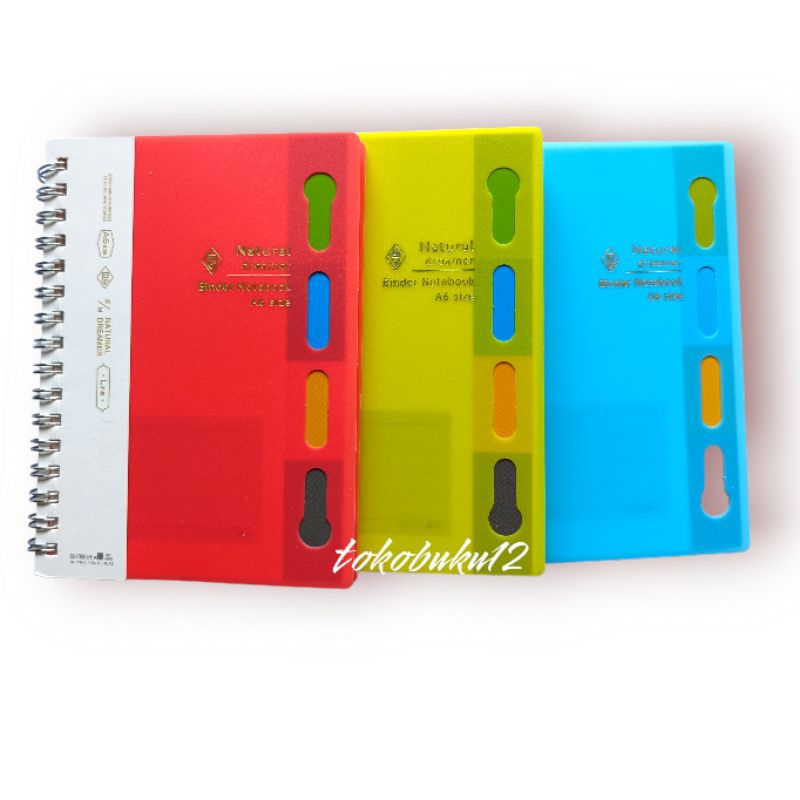 Jual Binder Notebook Natural Dreamer Size A6 (Pink/ Hijau/Biru ...