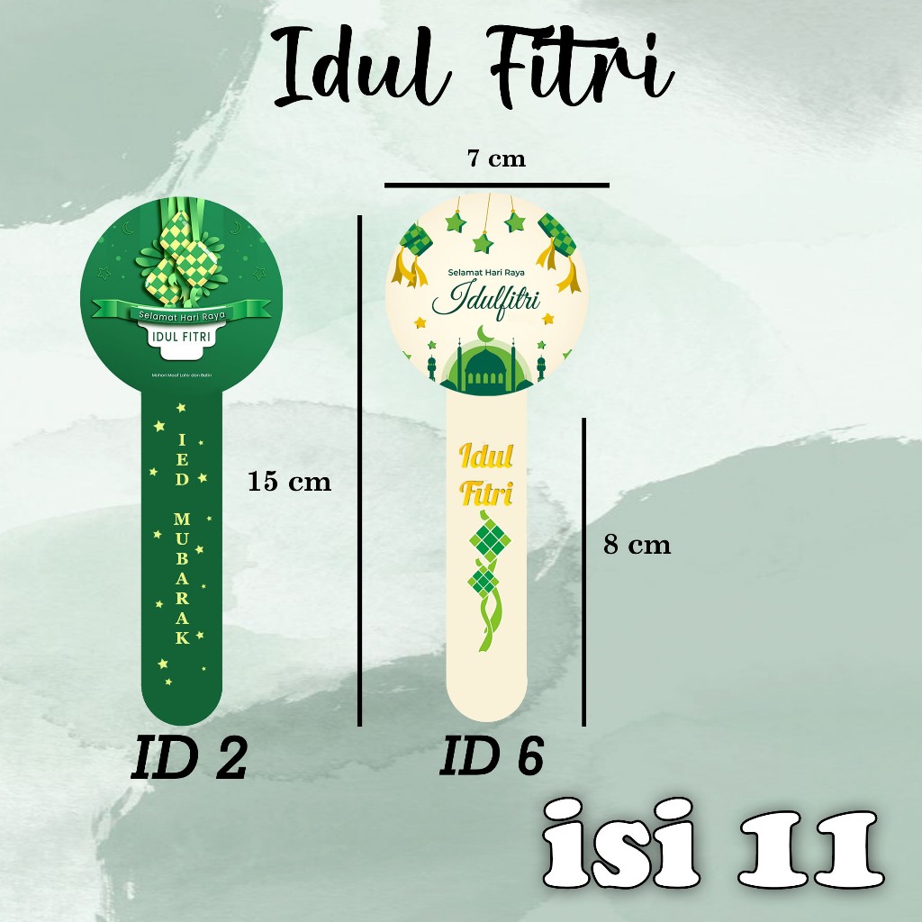 Jual (ISI 11) Stiker Idul Fitri Belt Sabuk Label Toples Hampers Lebaran ...