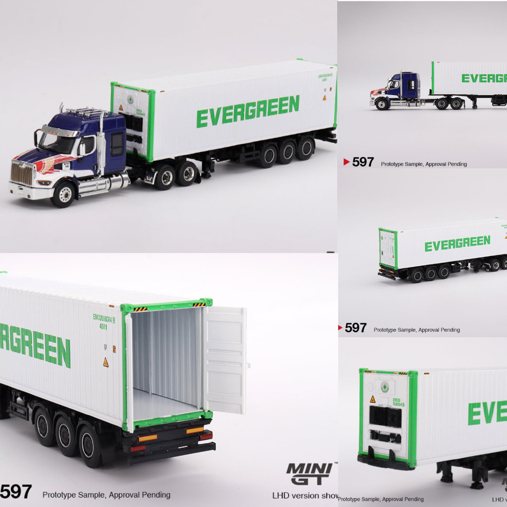 Jual MGT00597 - MINI GT Western Star 49X Blue w/ 40' Reefer Container ...