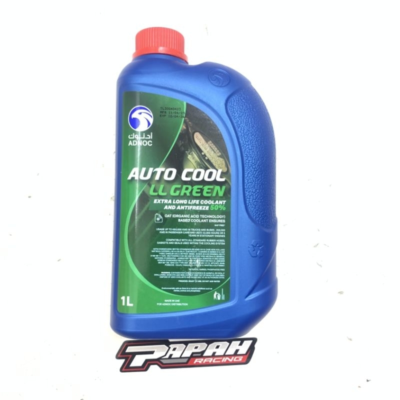 Jual air radiator coolant adnoc 50% green 1 liter | Shopee Indonesia