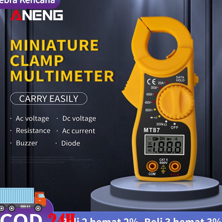 Jual Harga Murah Digital Clamp Meter MT87 Tang Ampere Multimeter MT87 ...