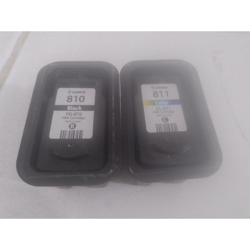 Jual tinta canon 810 black dan 811 color satu paket siap pake | Shopee ...