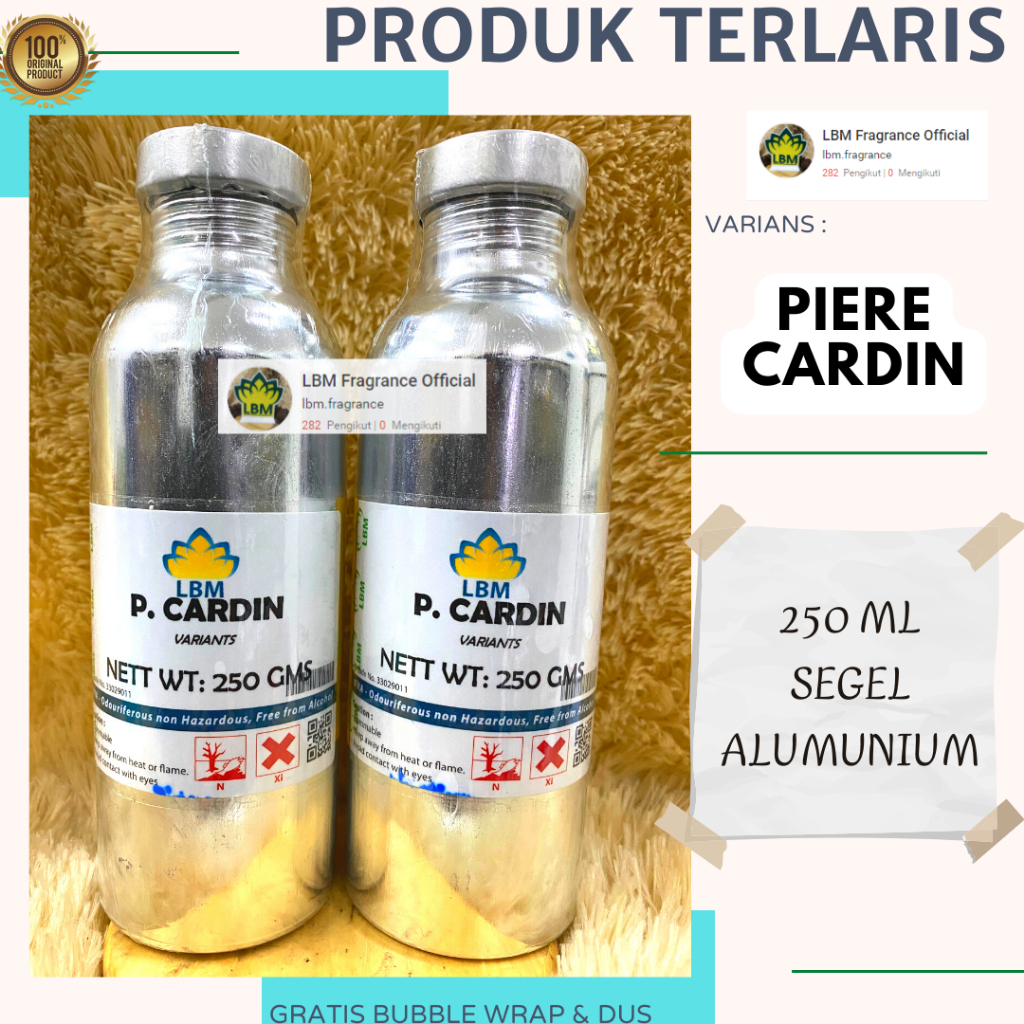 Jual Biang Minyak Wangi PIERE CARDINE Packing 250 ML SEGEL LBM ...
