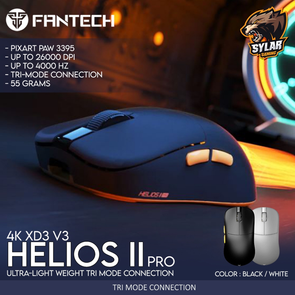 Jual Fantech Helios II Pro 4K XD3 V3 Lightweight Wireless Gaming Mouse | Shopee Indonesia