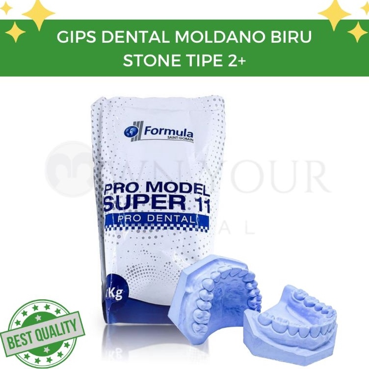 Jual Belanja HorePp6P Gips Dental Stone Biru Moldano Tipe II 2 Pro ...