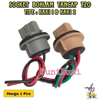 Jual SOCKET LAMPU T20 / Soket Fitting Bohlam Lampu Tancap T20 Kaki 1 ...