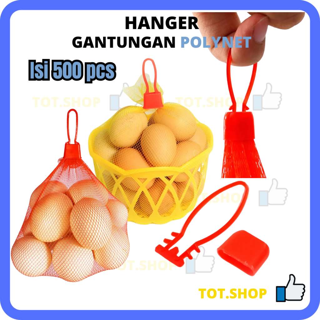 Jual [Isi 500pcs] Hanger Polynet Ecer Satuan Gantungan Jaring Buah ...