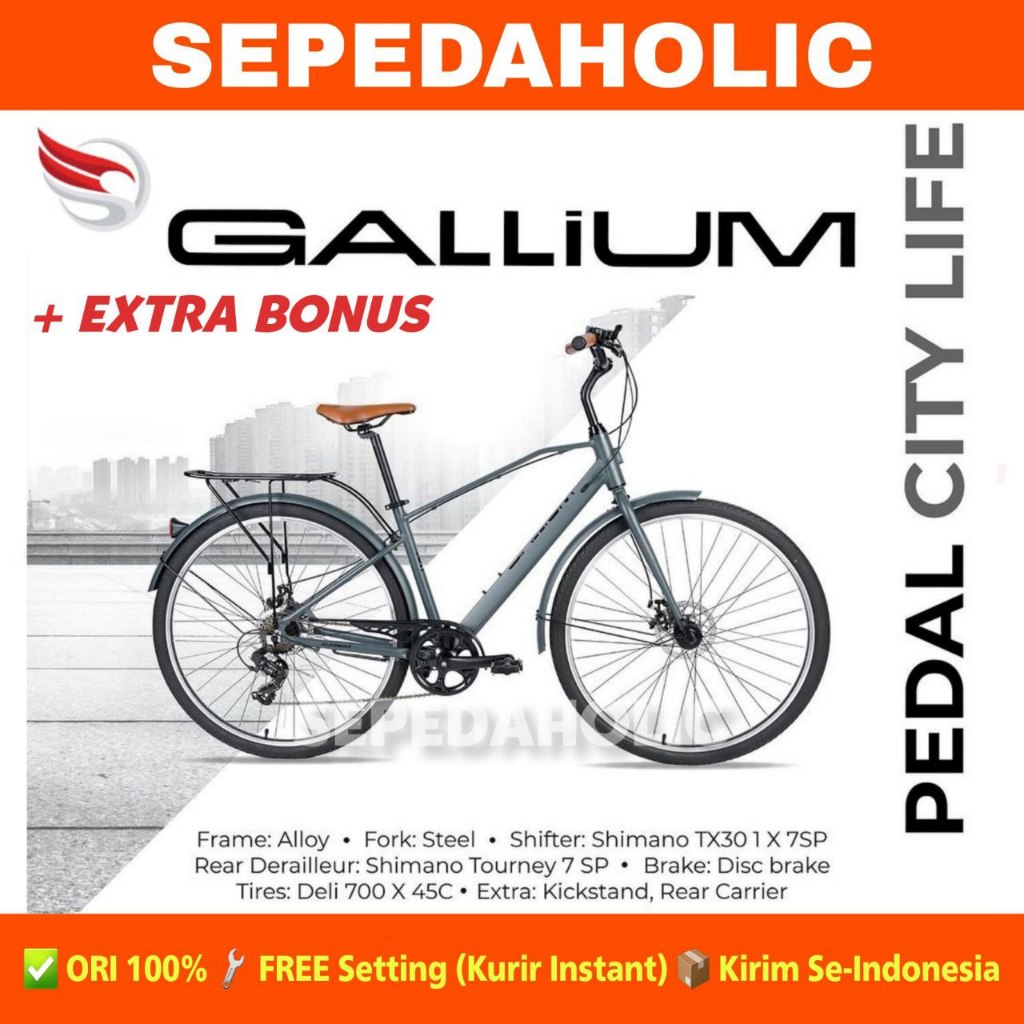 Jual Sepeda Commuter Dewasa ELEMENT URBAN GALLIUM 700C City Bike ...