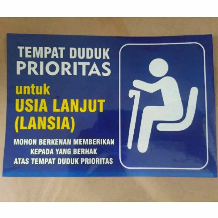 Jual Stiker kursi prioritas khusus lansia | Shopee Indonesia