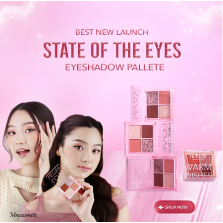 Jual Nuface Eyeshadow Makeup Palette 4 Warna | Pigmented Glitter ...