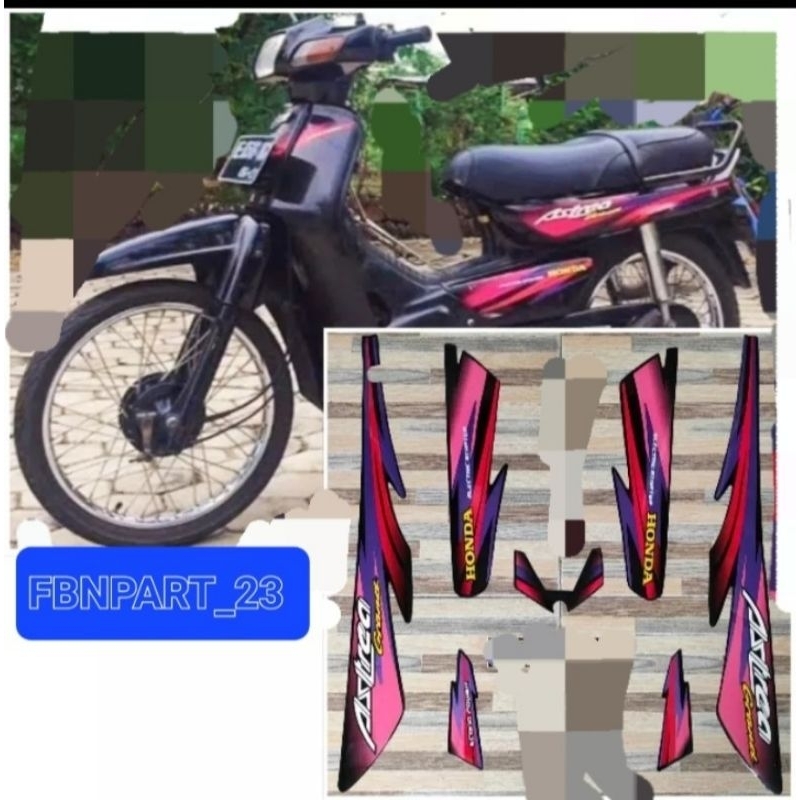 Jual striping stiker Lis list Polet body standart Honda Astrea grand ...