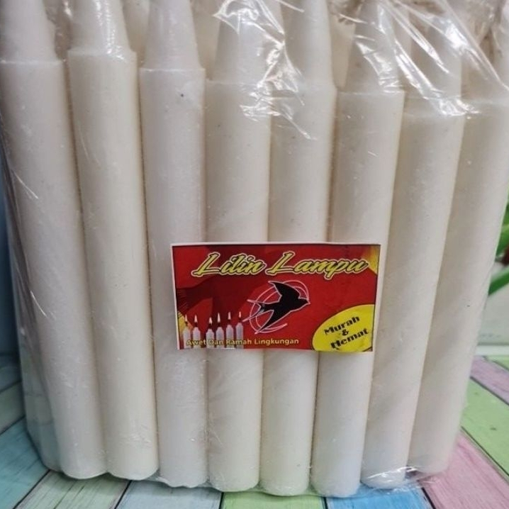 Jual Lilin Putih Isi 50 Panjang 13 D 1,6 Lilin Lampu Lilin Curah Lilin ...