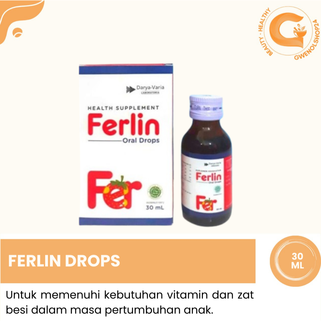 Jual Ferlin Drops Isi 30 ml Darya / Vitamin Zat Besi Bayi | Shopee ...