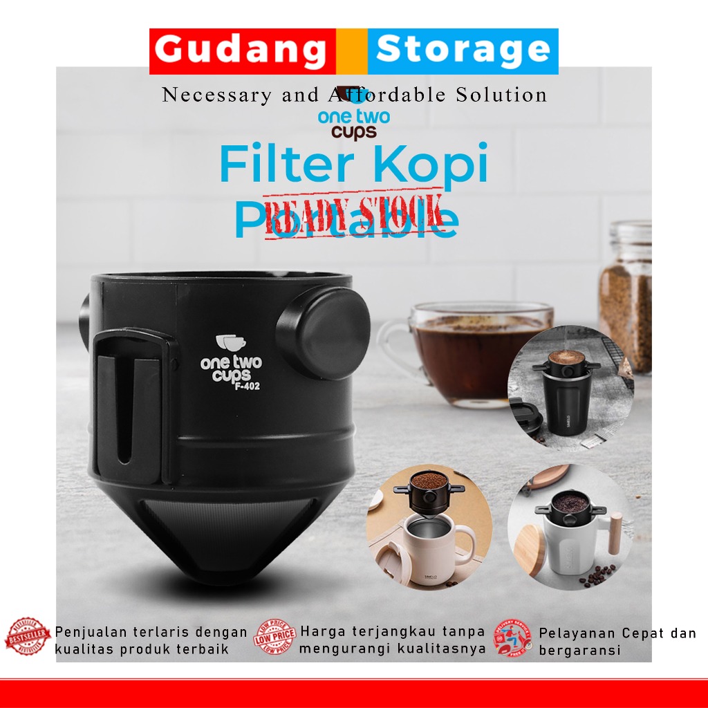 Jual [Gudang Storage Official] One Two Cups Filter Penyaring Kopi ...