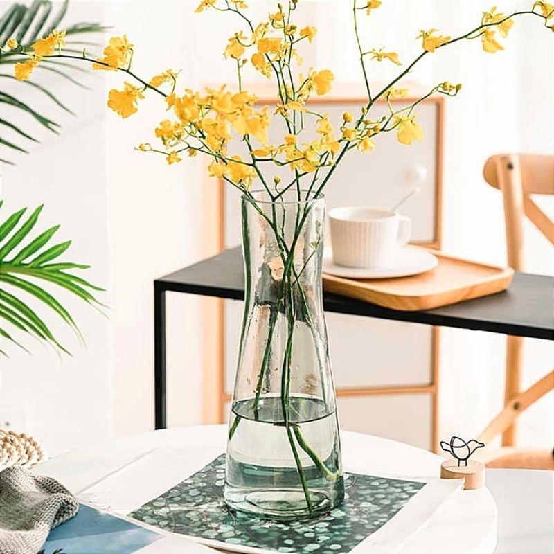 Jual Vas Bunga Kaca ED37 Bening Tinggi / Vase Europe Elegan Minimalis ...
