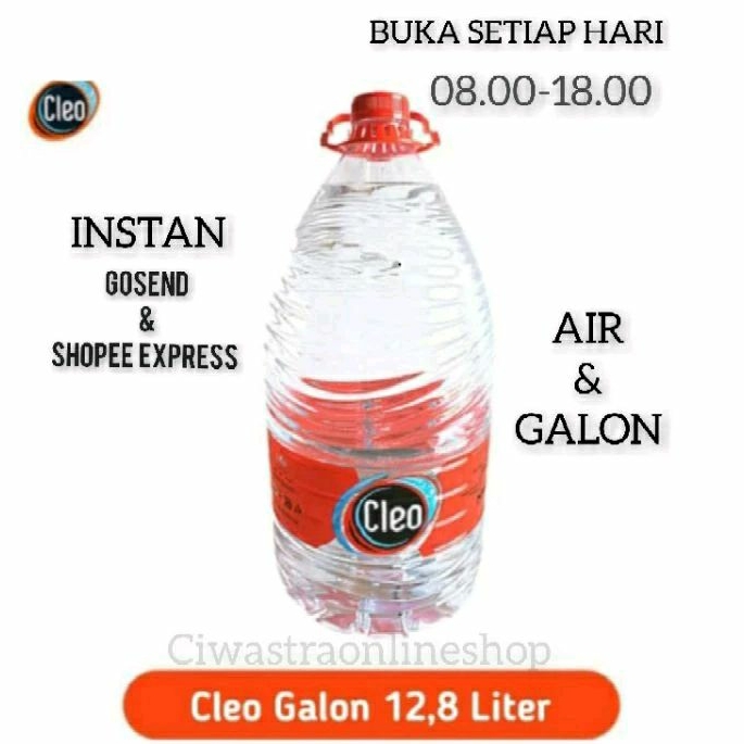 Jual CLEO GALON 12.8 LITER PLUS ISI / AIR MINERAL CLEO 12.8 LITER / AIR ...