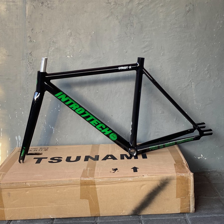 Jual Frameset INTRO7 streetX black & green | Shopee Indonesia