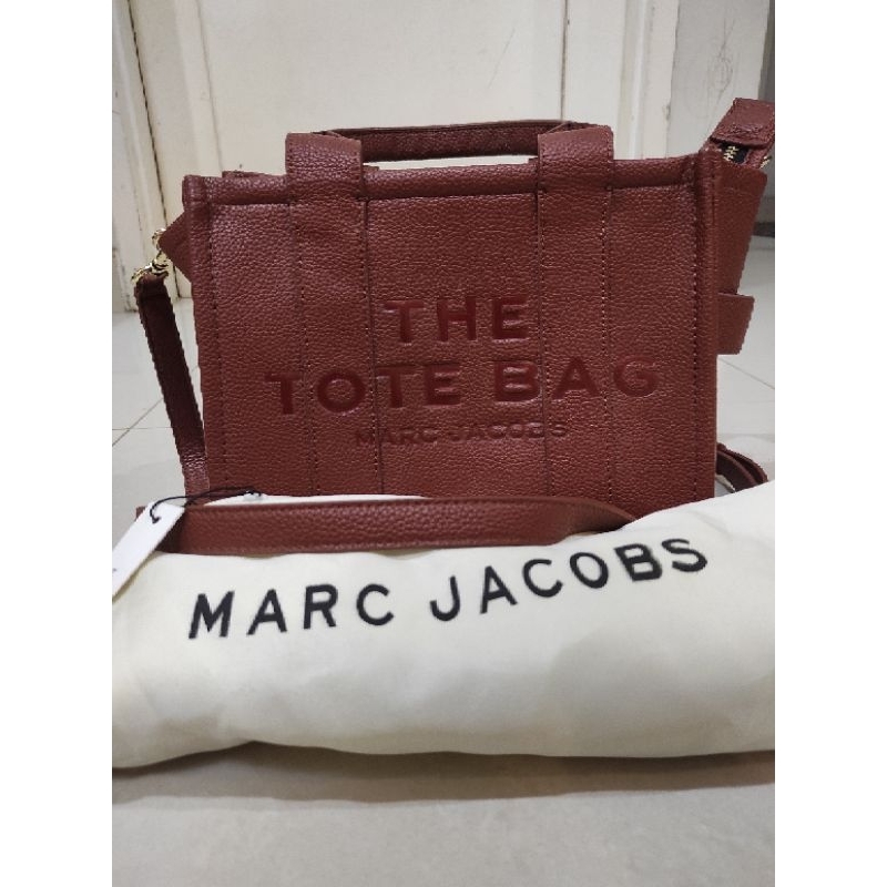 Jual Tas The Tote Bag Marc Jacobs MJ Tote Medium Bag Sling Bag Brown ...