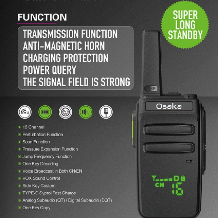 Jual HT MINI OSAKA A1 WALKIETALKIE LEBIH MURAH | Shopee Indonesia