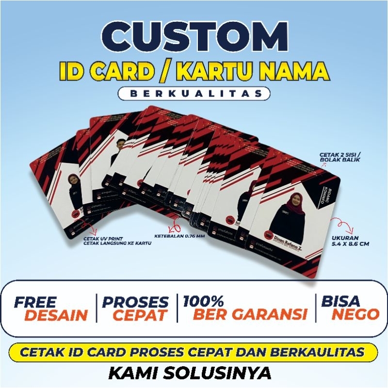 Jual Cetak Name Tag Custom | Bahan PVC Proses Cepat | Shopee Indonesia