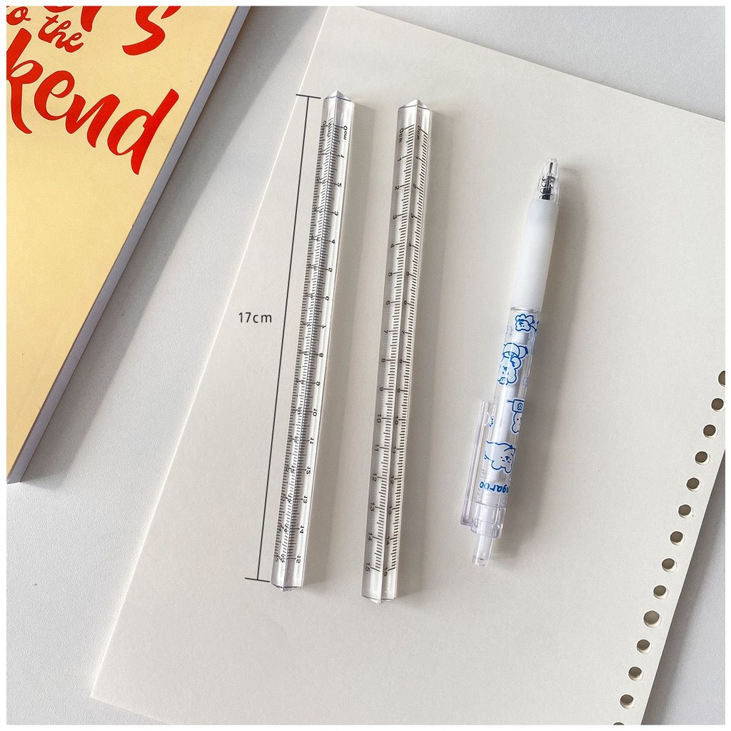 Jual Penggaris Kristal Segitiga Triangle Shape Ruler Crystal Measuring ...