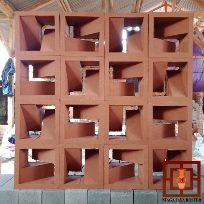 Jual roster beton minimalis merah, rosterterakota, loster beton merah ...