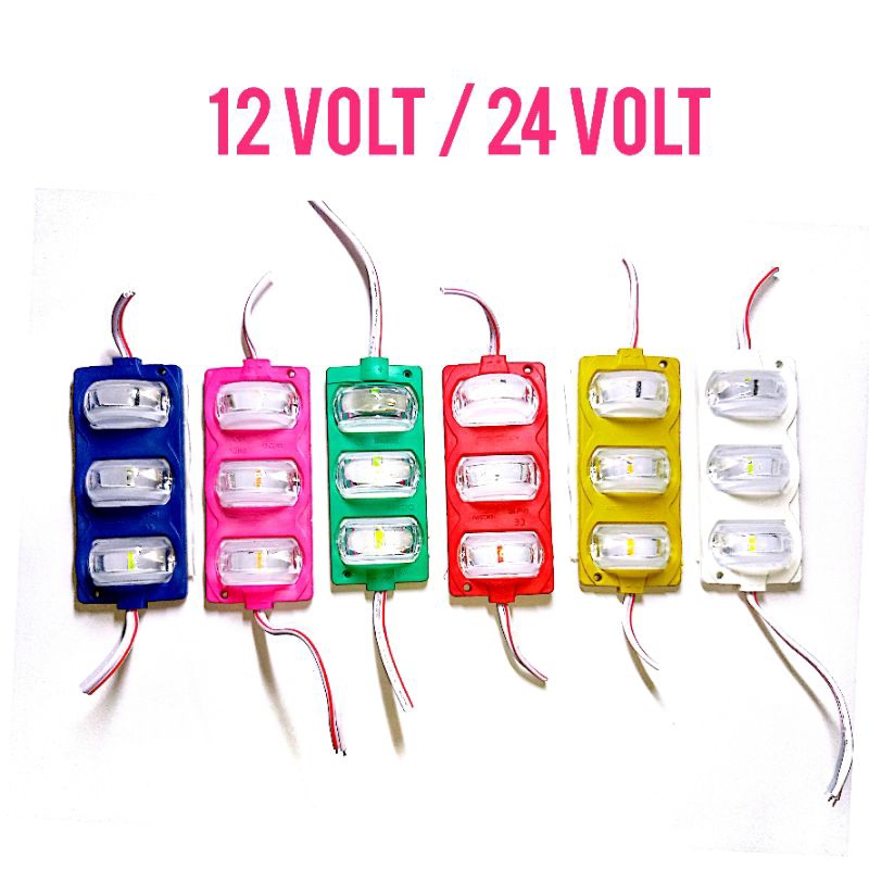 Jual Lampu LED 3 mata roda 12 volt 24 volt LED kolong Lampu bak truk motor mobil LED variasi ...